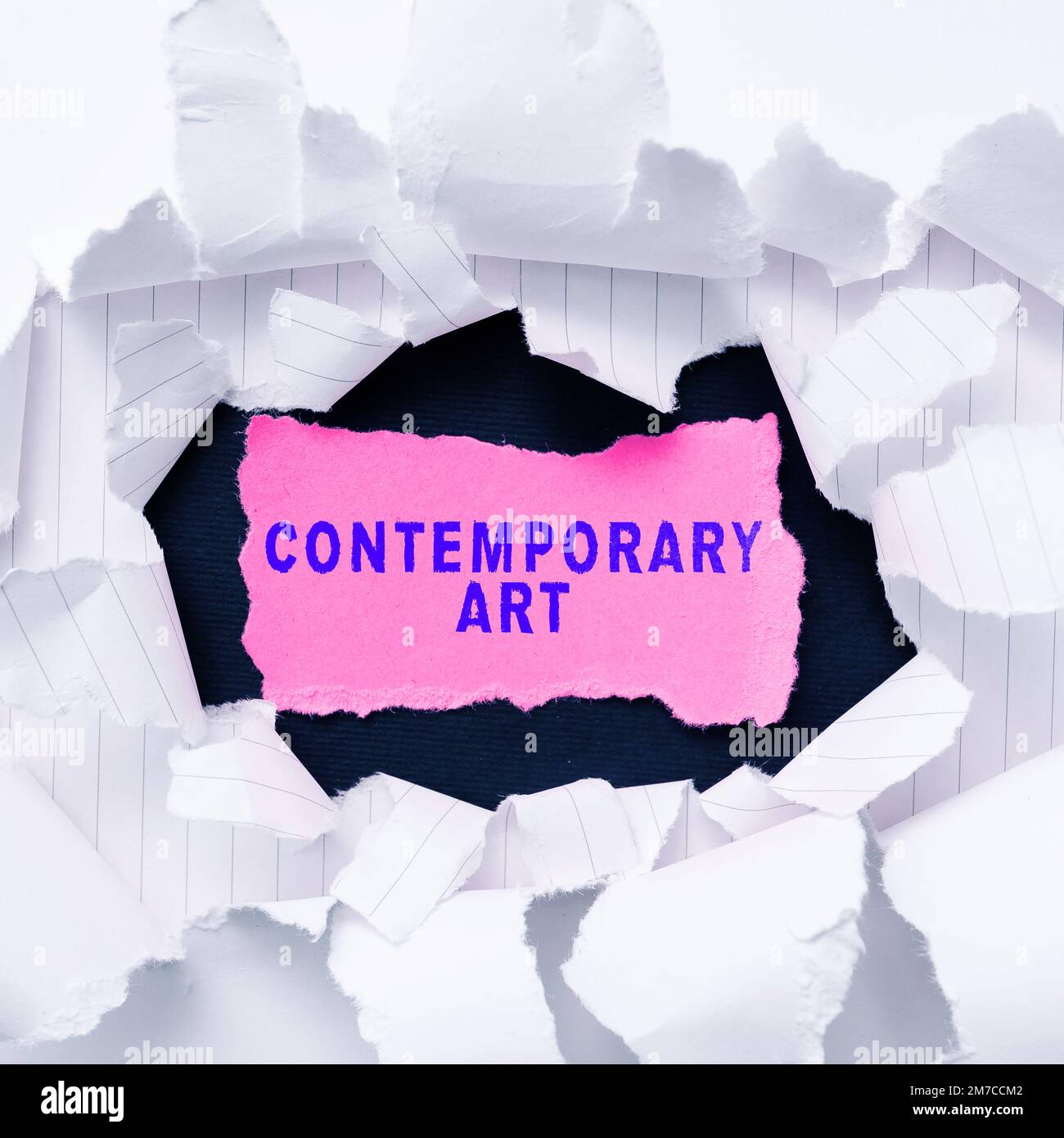 Hand writing sign Contemporary Art. Internet Concept made today by ...