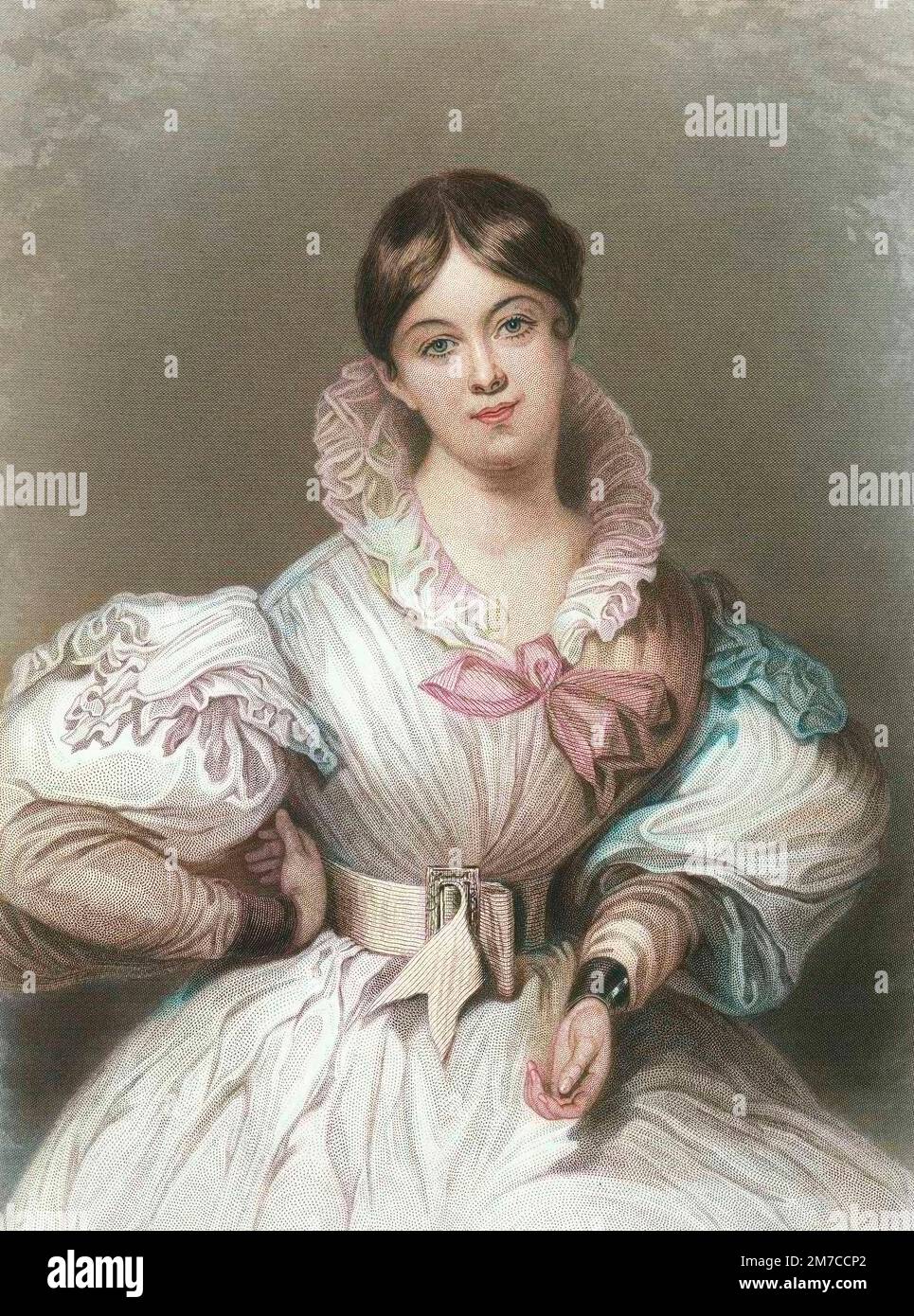 Portrait de Letitia Elizabeth Landon (1802-1838), poetesse et ...