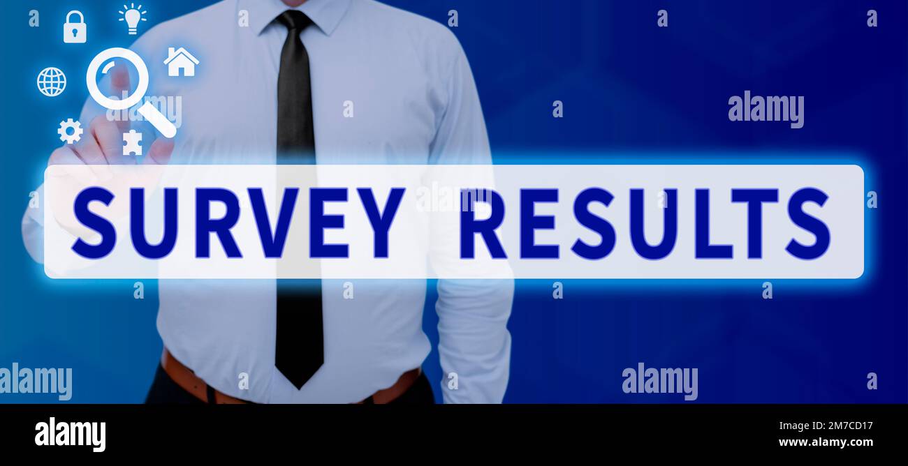 Text caption presenting Survey Results. Internet Concept result of ...
