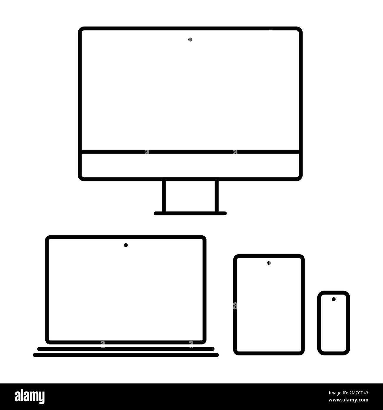 Outline simple custom gadgets set Stock Vector Image & Art - Alamy