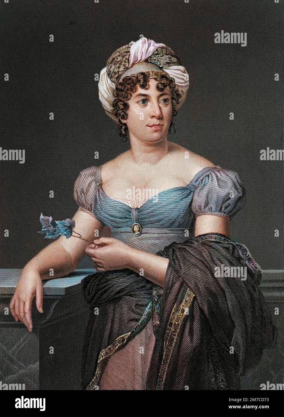 Portrait de Madame de Stael, Anne Louise Germaine Necker, baronne de ...