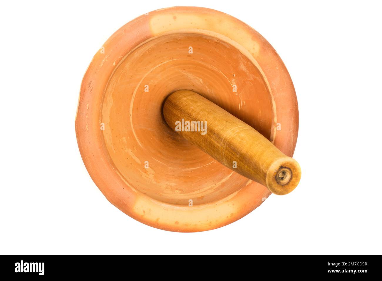 Mortar and Pestle isolated on white background.mortar is a tool for ...