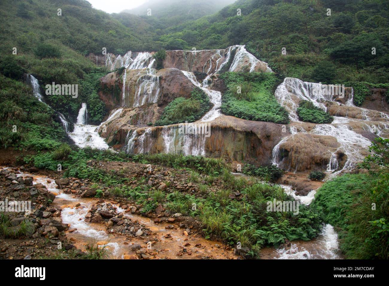 Golden Waterfall is one of the most beautiful waterfall in Taiwan. It ...