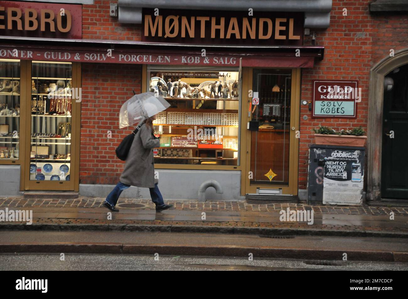 Copenhagen /Denmmark/09 January 2023/Weather rainy fall in danish ...