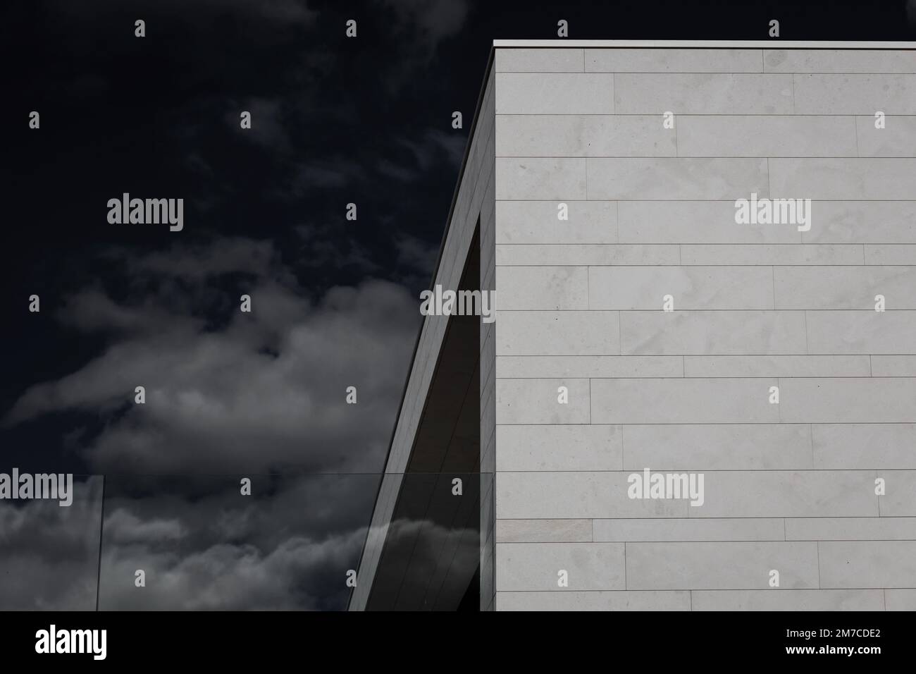 geometric minimalist architecture. minimalism. modern building Stock ...