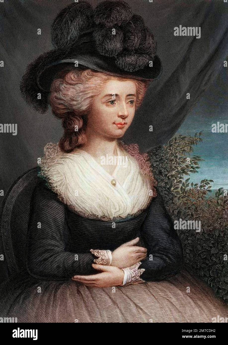 Portrait de Madame d'Arblay, Fanny (Frances) Burney (1752-1840 ...