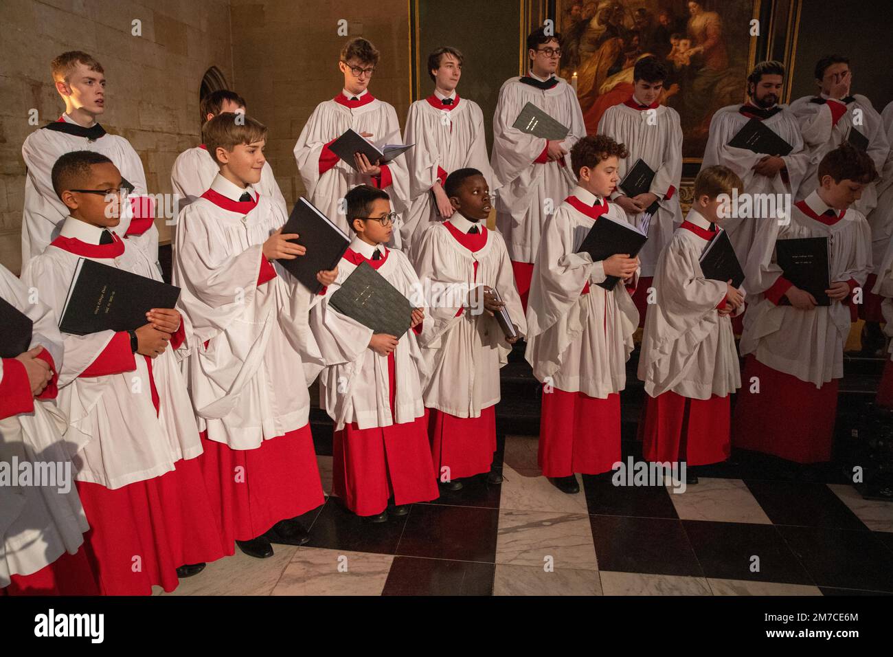 Picture dated December 10th shows King’s College Choir rehearsing for ...