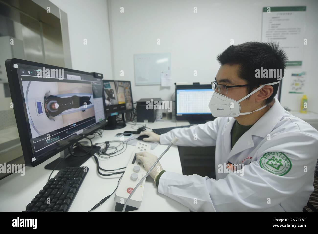 HANGZHOU, CHINA - JANUARY 9, 2023 - A radiologist at a community health ...