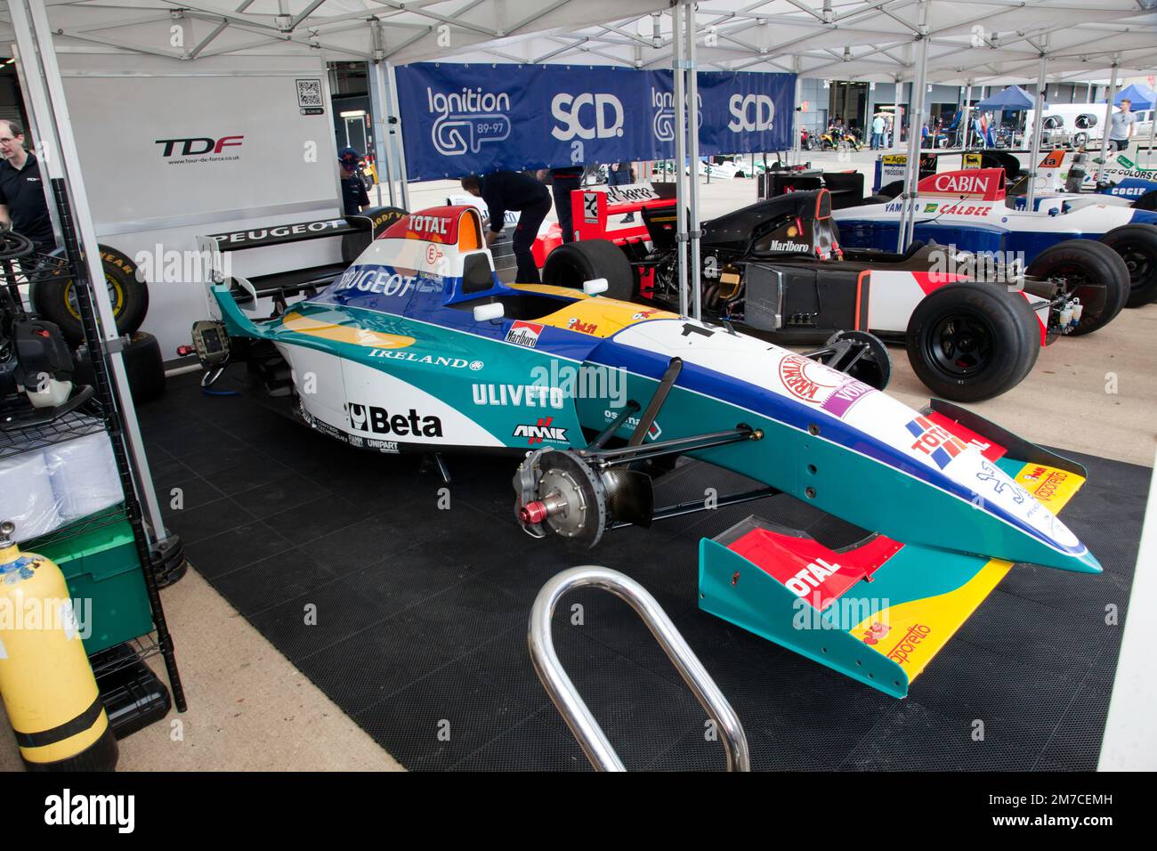 View of the 1995 Jordan 195, driven, in period by Rubens Barrichello ...