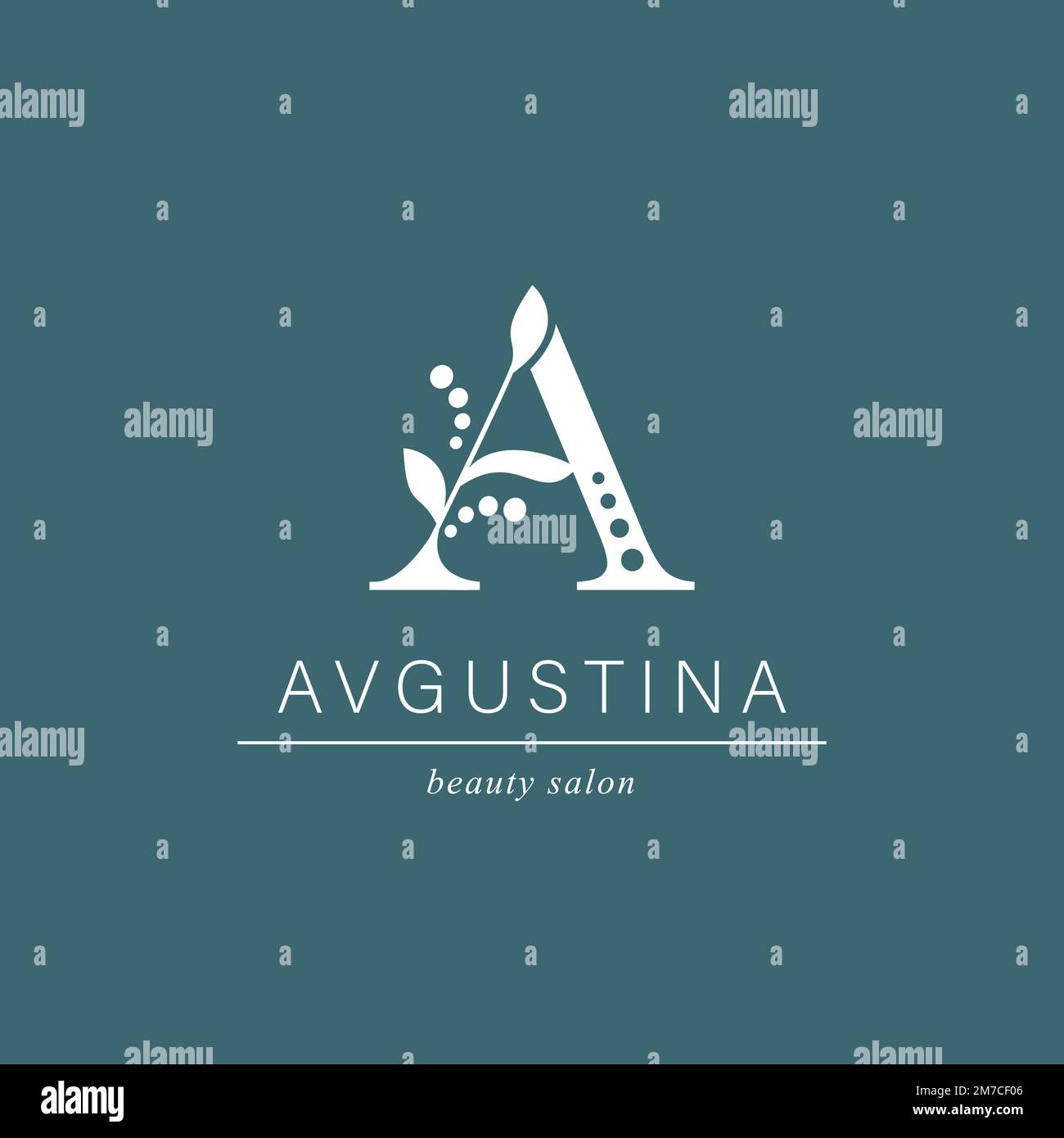 Logo, capital letter A. Monogram of Botanical Minimalistic with natural ...