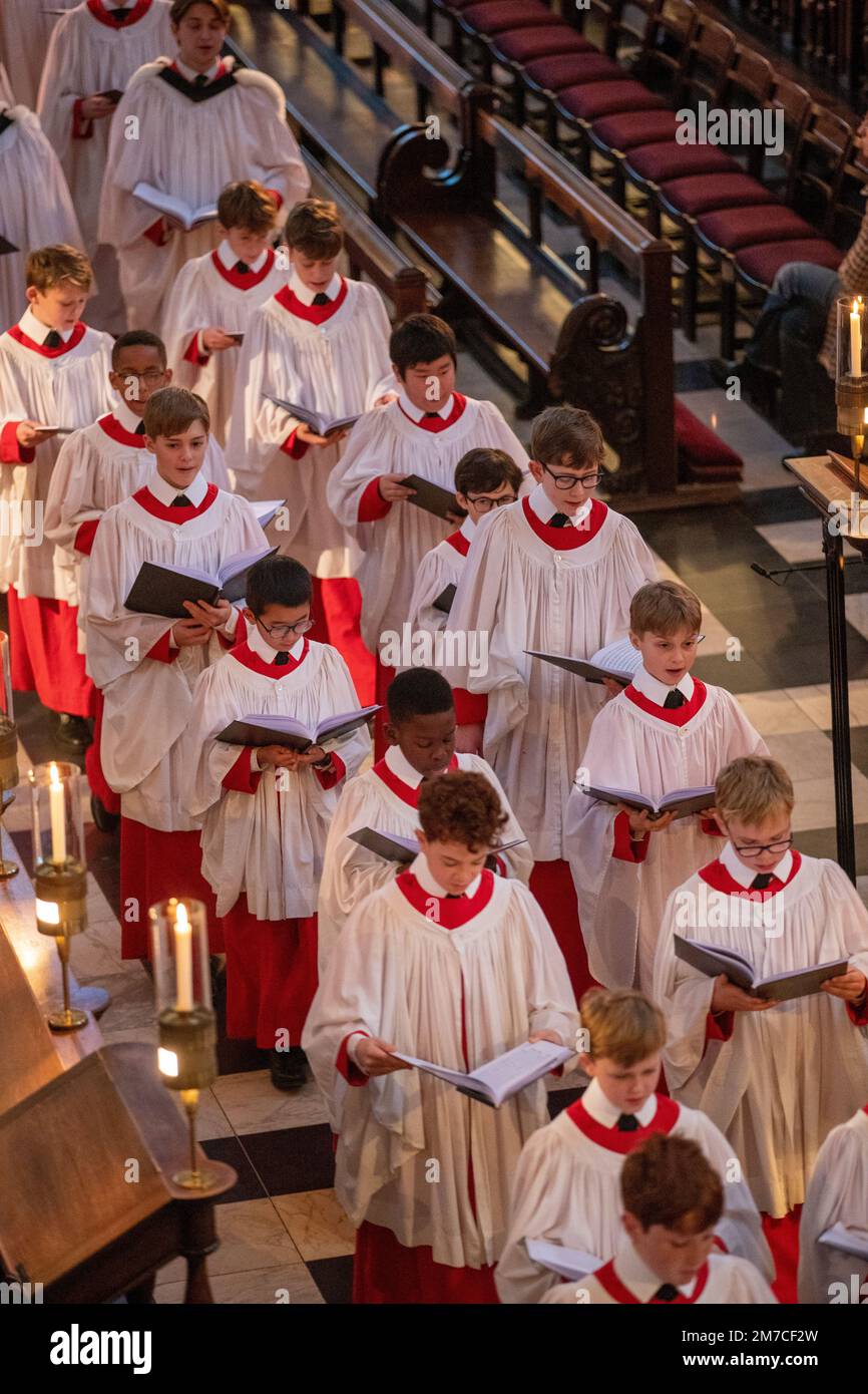 Picture dated December 10th shows King’s College Choir rehearsing for ...