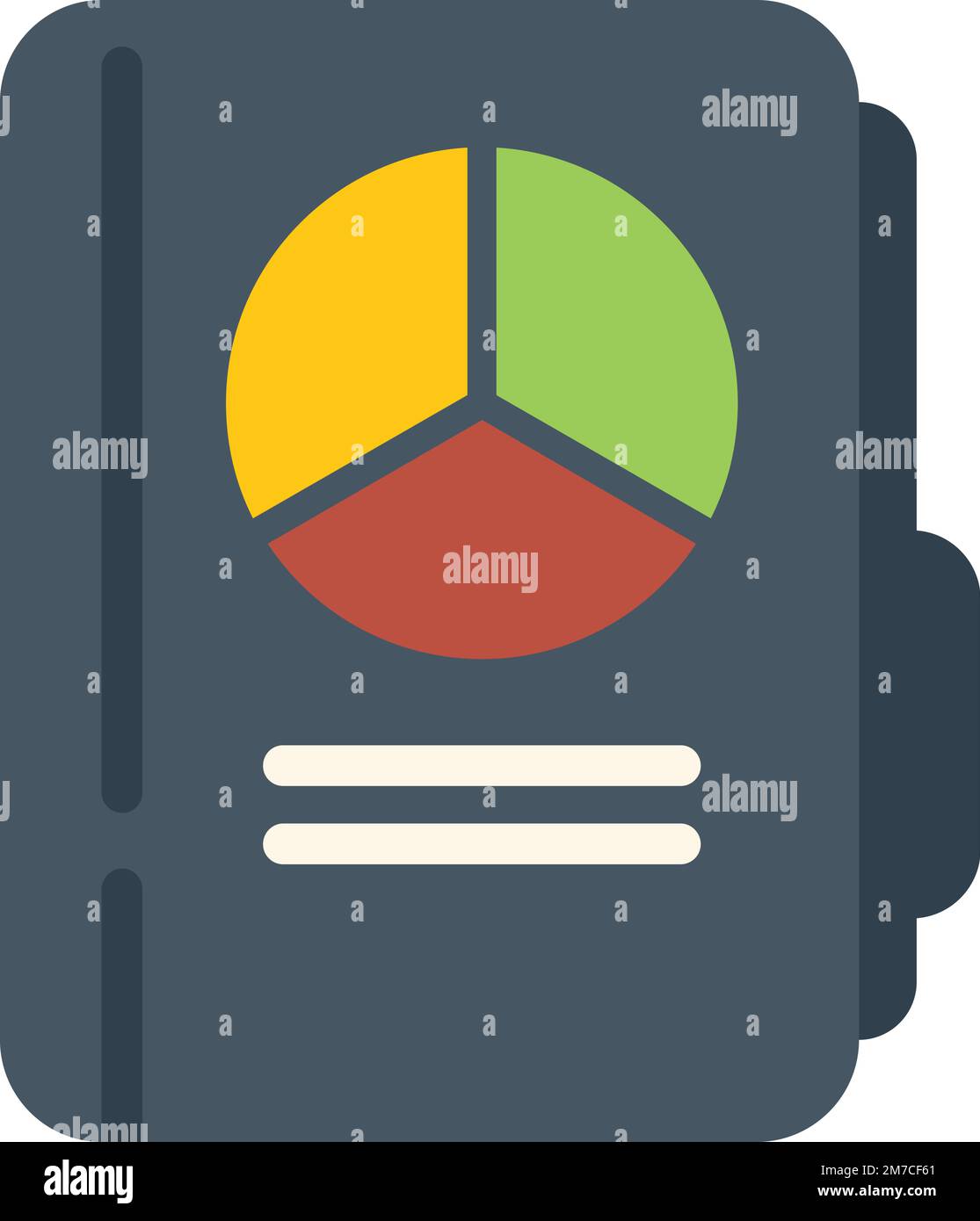 Chart folder icon flat vector. Market target. Business lead isolated ...