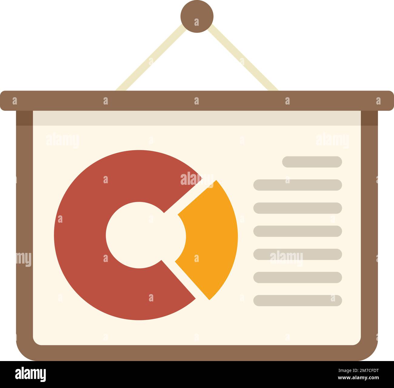Wall banner icon flat vector. Segment market. Customer target isolated ...
