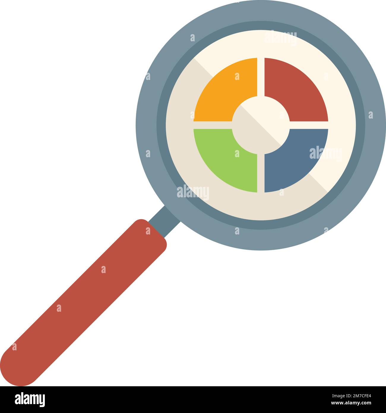 Segment market icon flat vector. Customer chart. Business lead isolated ...