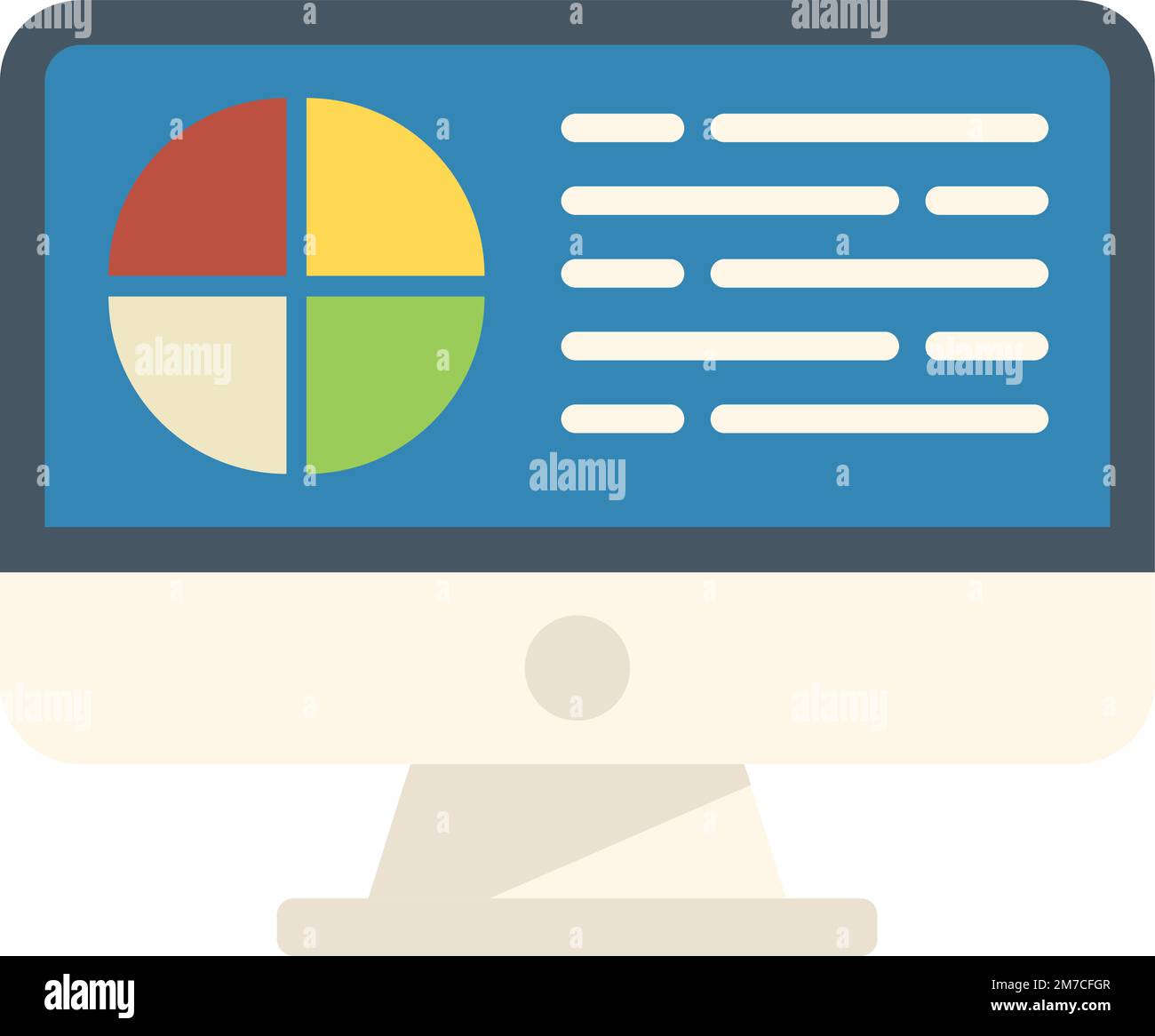 Market Segmentation Icon Flat Vector Segment Target Chart Share Isolated Stock Vector Image