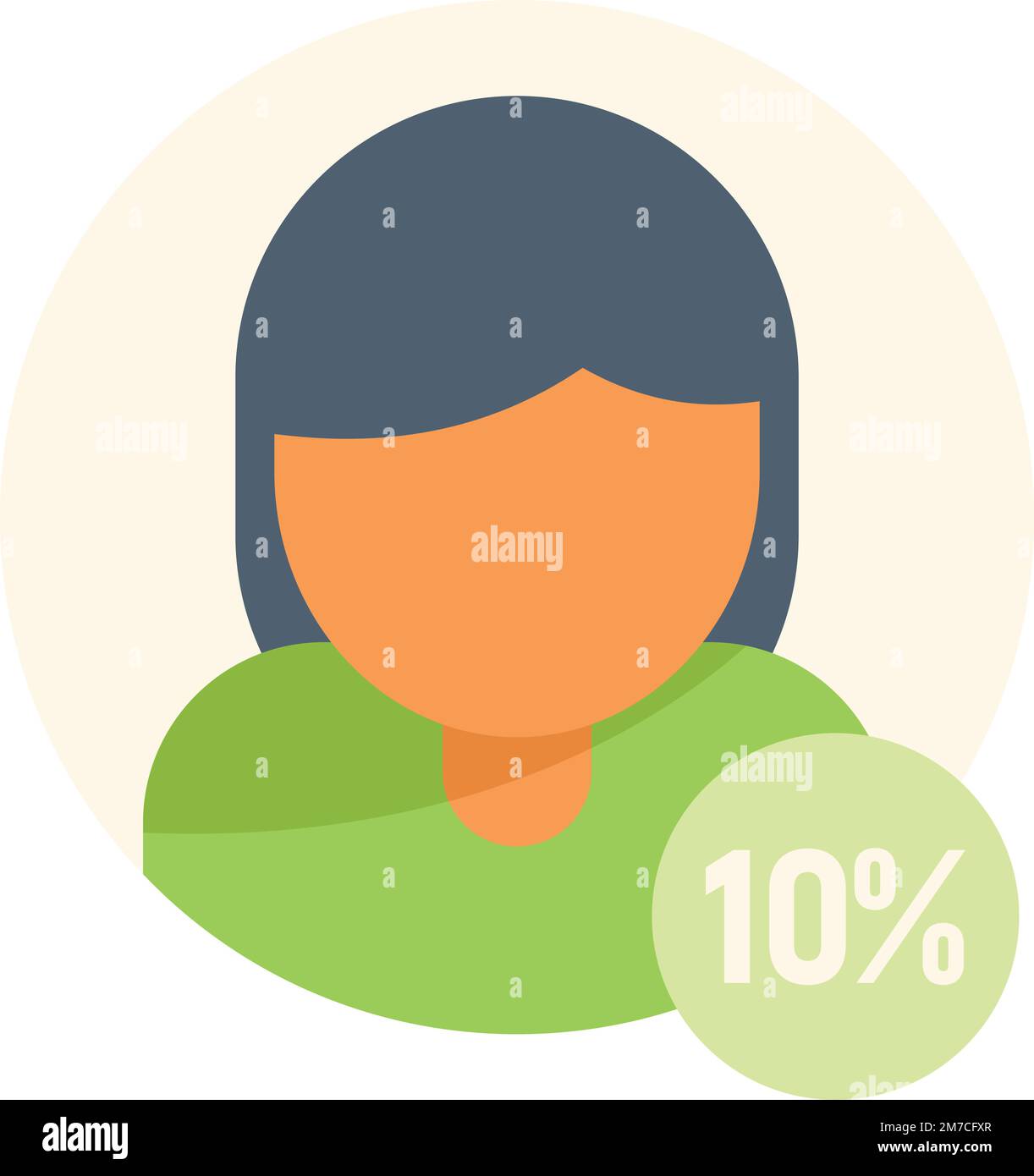 Seo avatar icon flat vector. Target customer. AD group isolated Stock ...