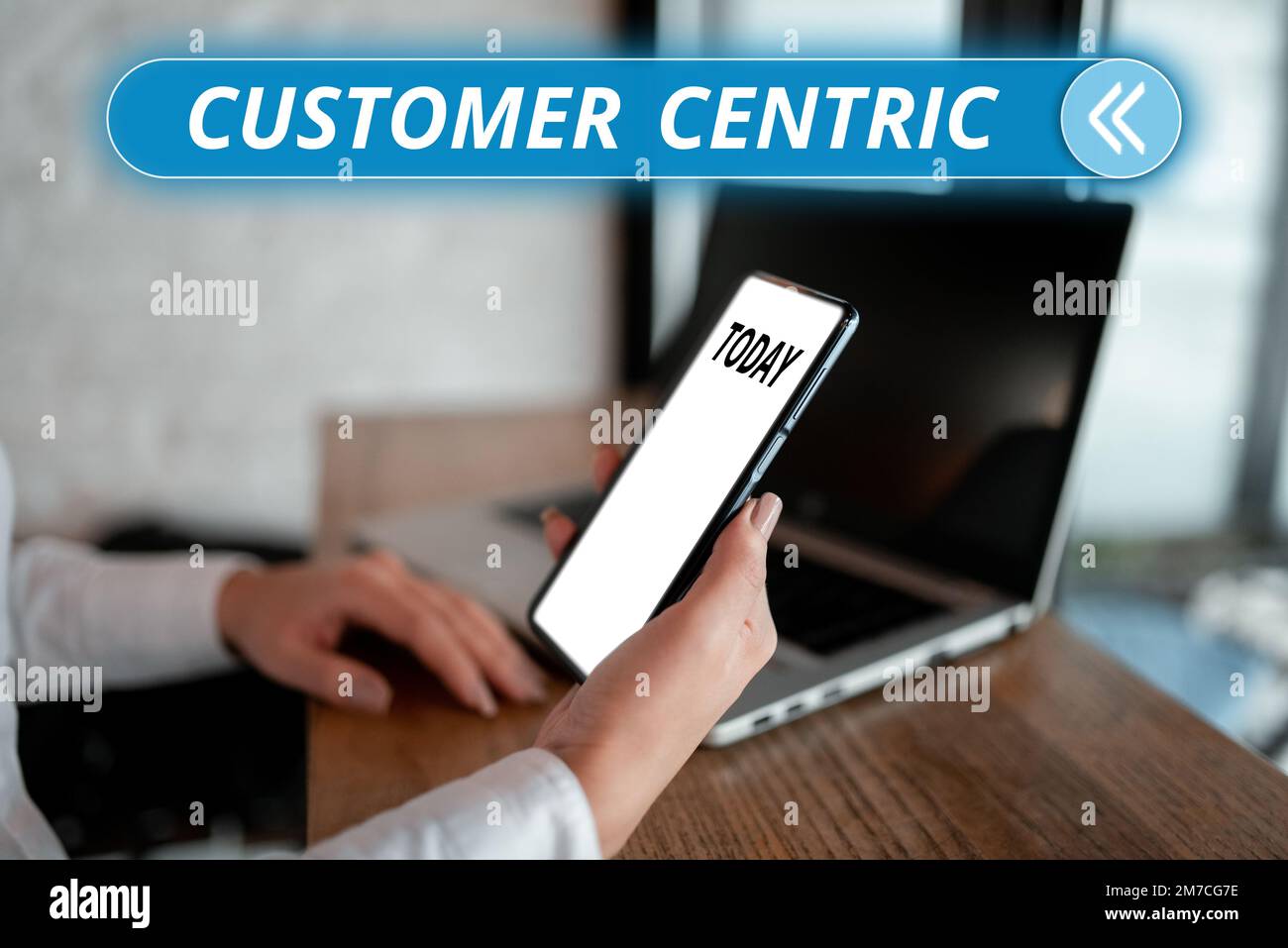 Conceptual display Customer Centric. Business overview process of ...