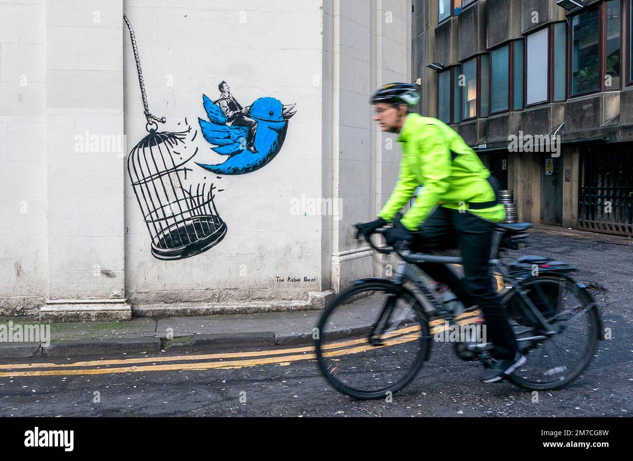 New street art by 'Rebel Bear' that features Elon Musk and references ...