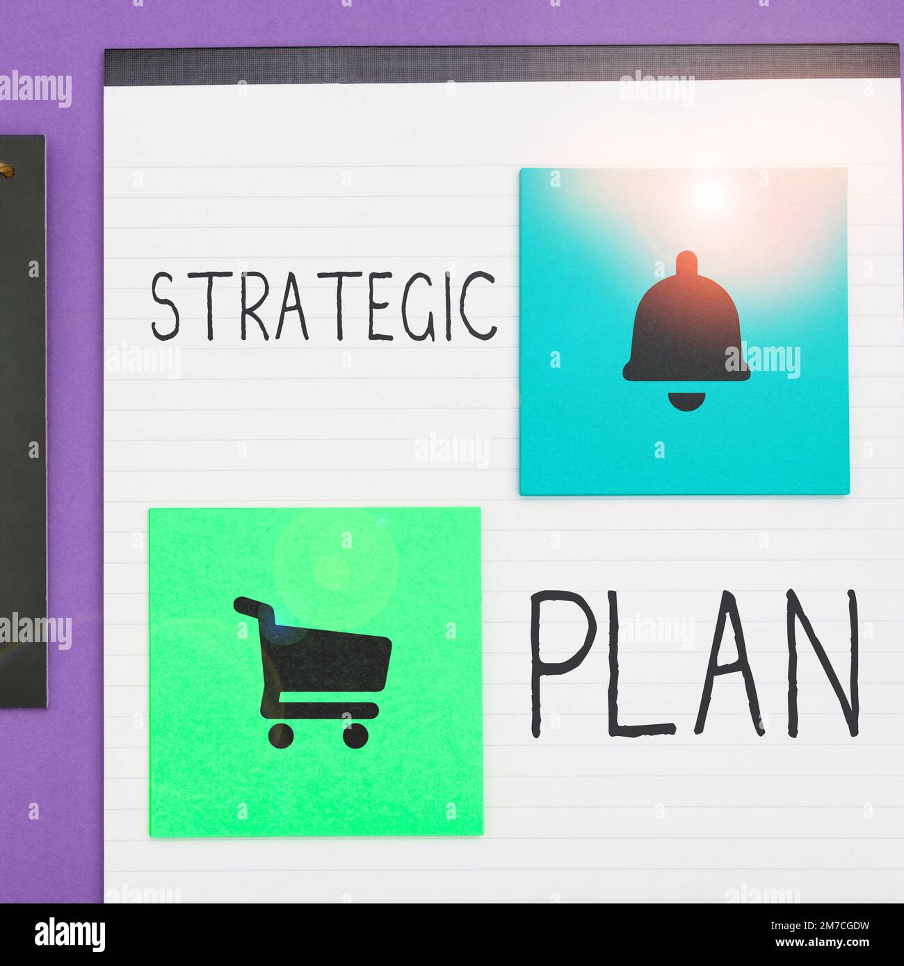 Text sign showing Strategic Plan. Business idea A process of defining ...