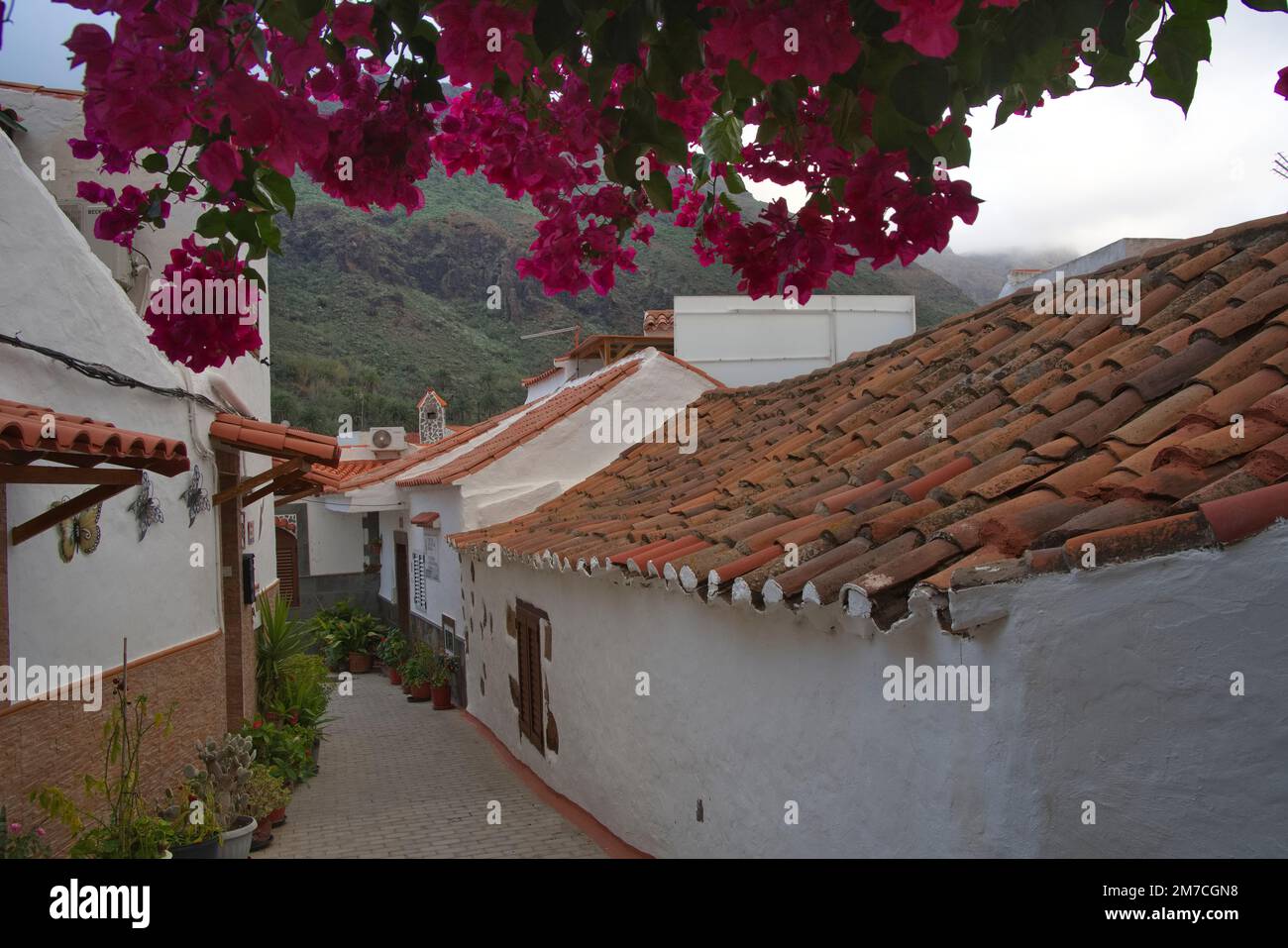 Fataga Old village on Gran Canaria Spain Stock Photo - Alamy