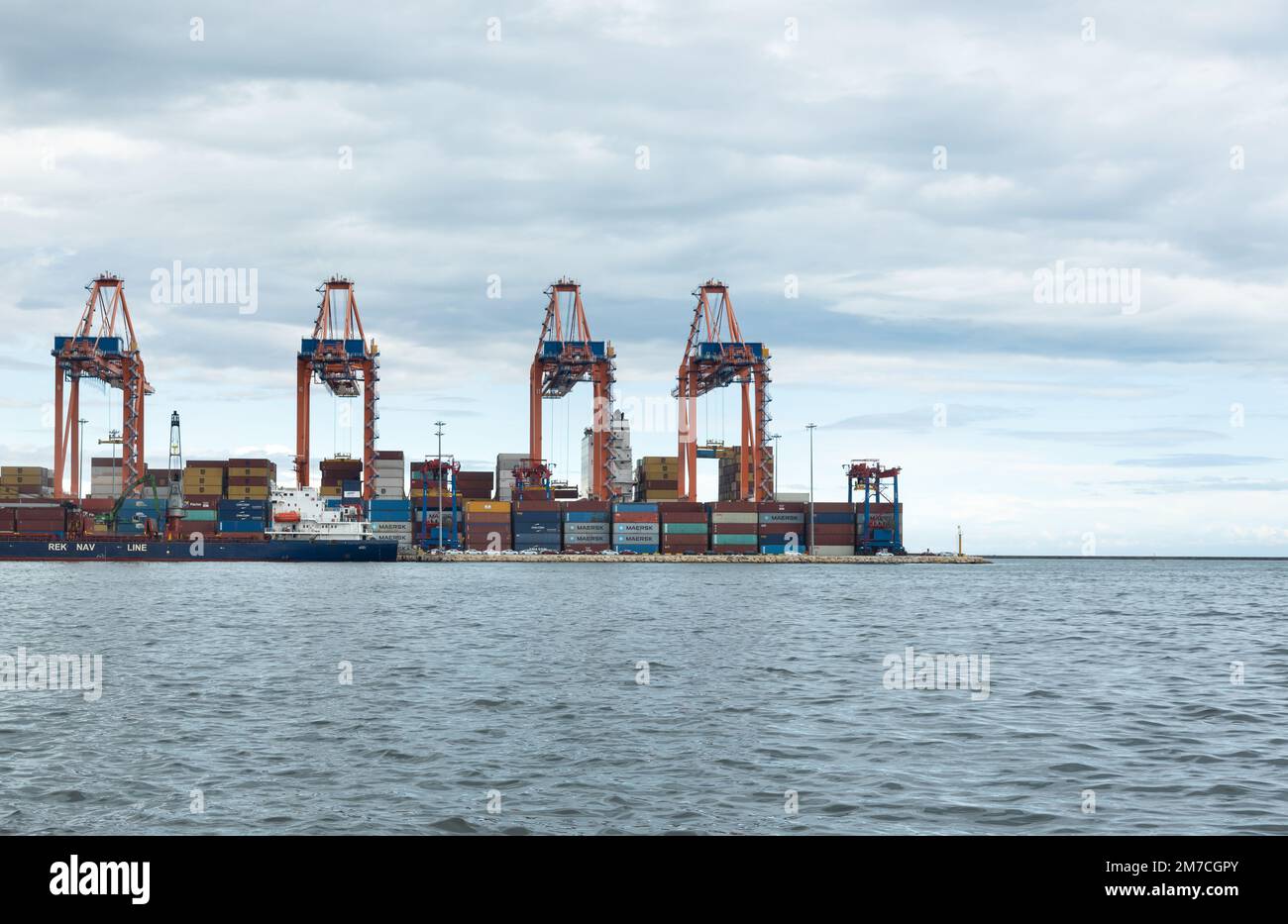 December 2, 2022 Mersin, Turkey: Operation of a large international ...
