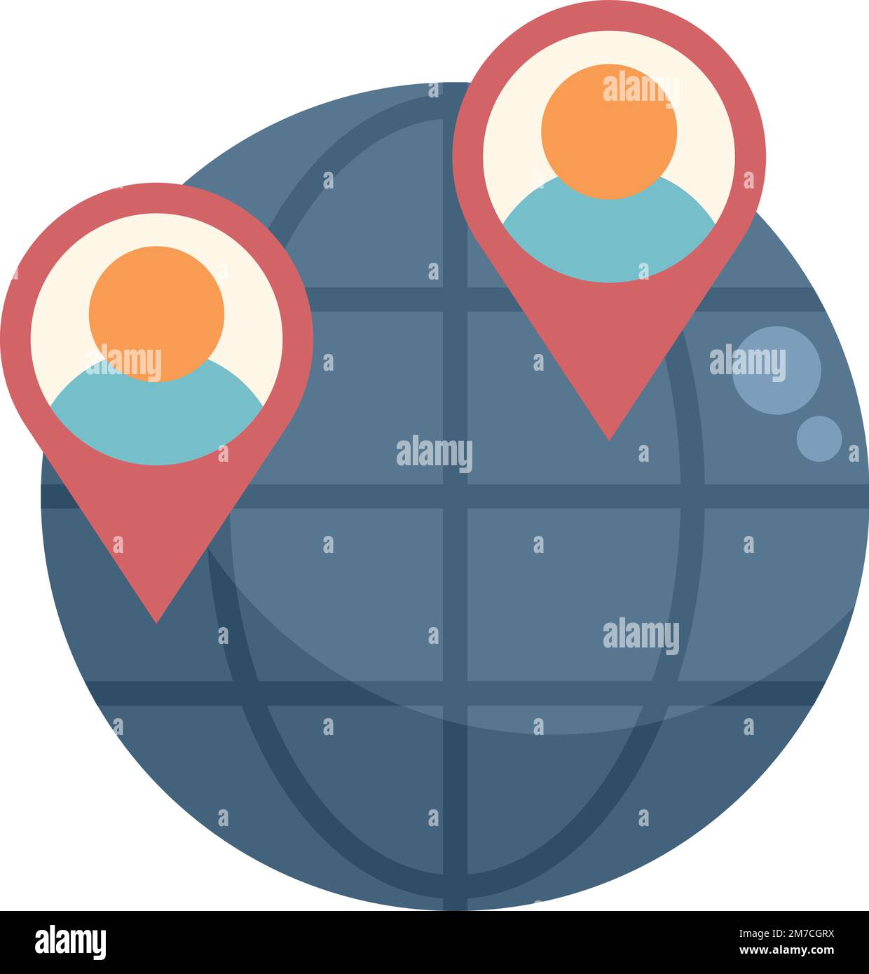 Global target icon flat vector. People hunter. Company focus isolated ...