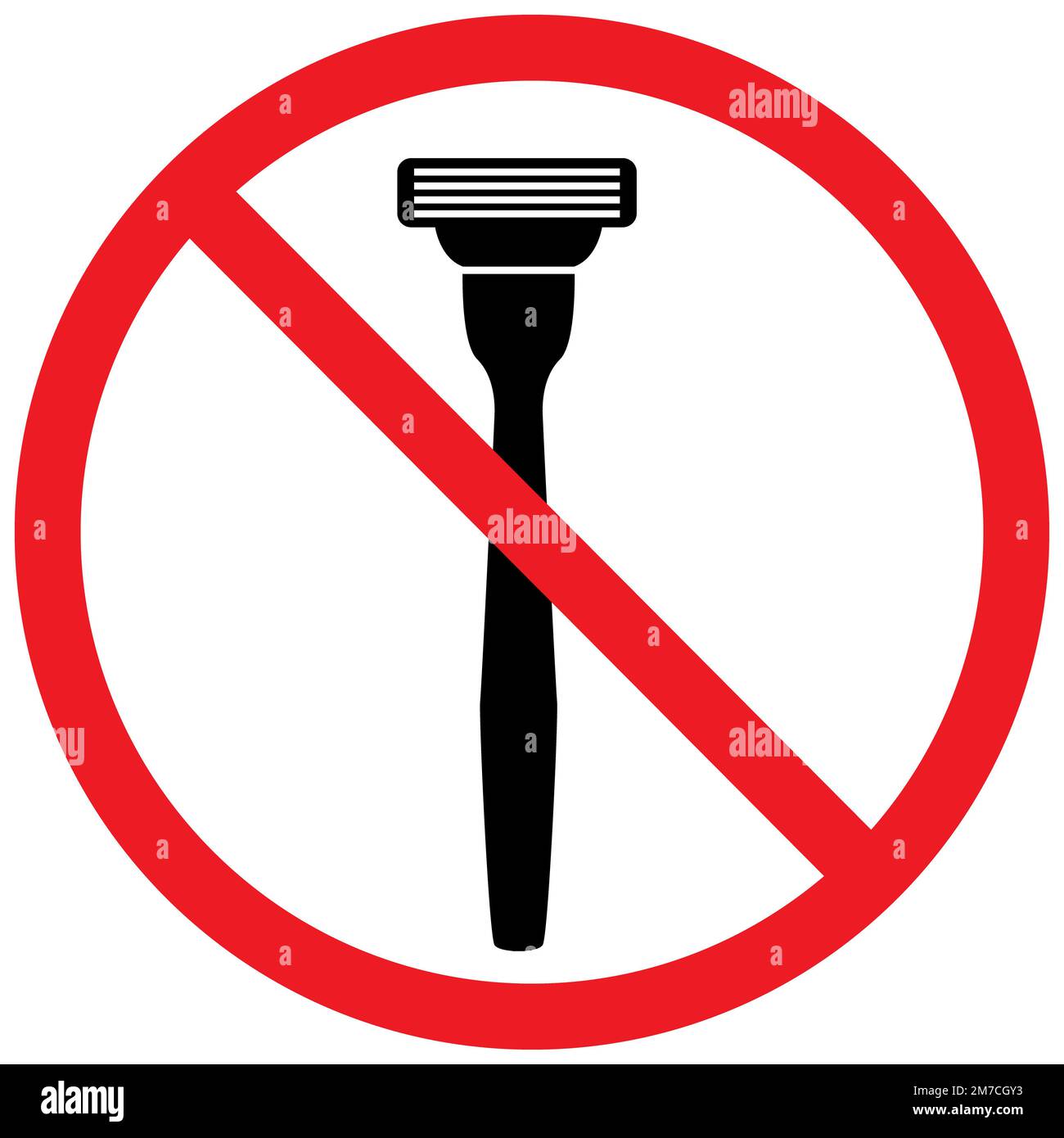 No Shaving razor icon on white background. No shave sign. Shaver symbol ...