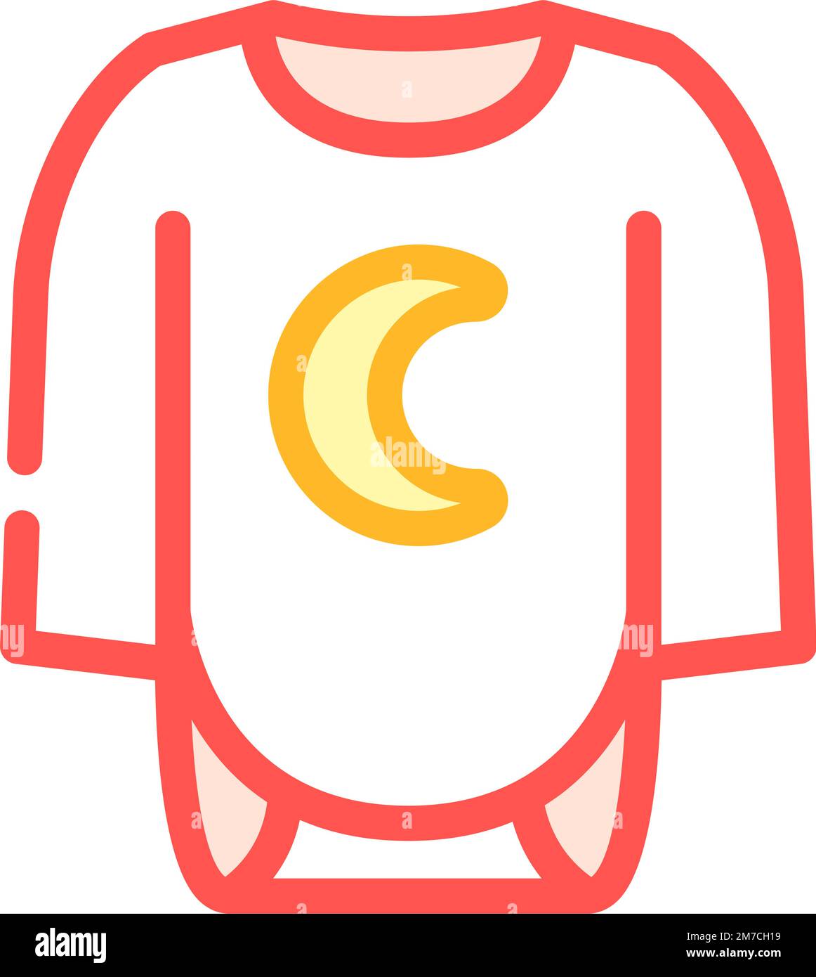 bodysuit long sleeve baby cloth color icon vector illustration Stock ...