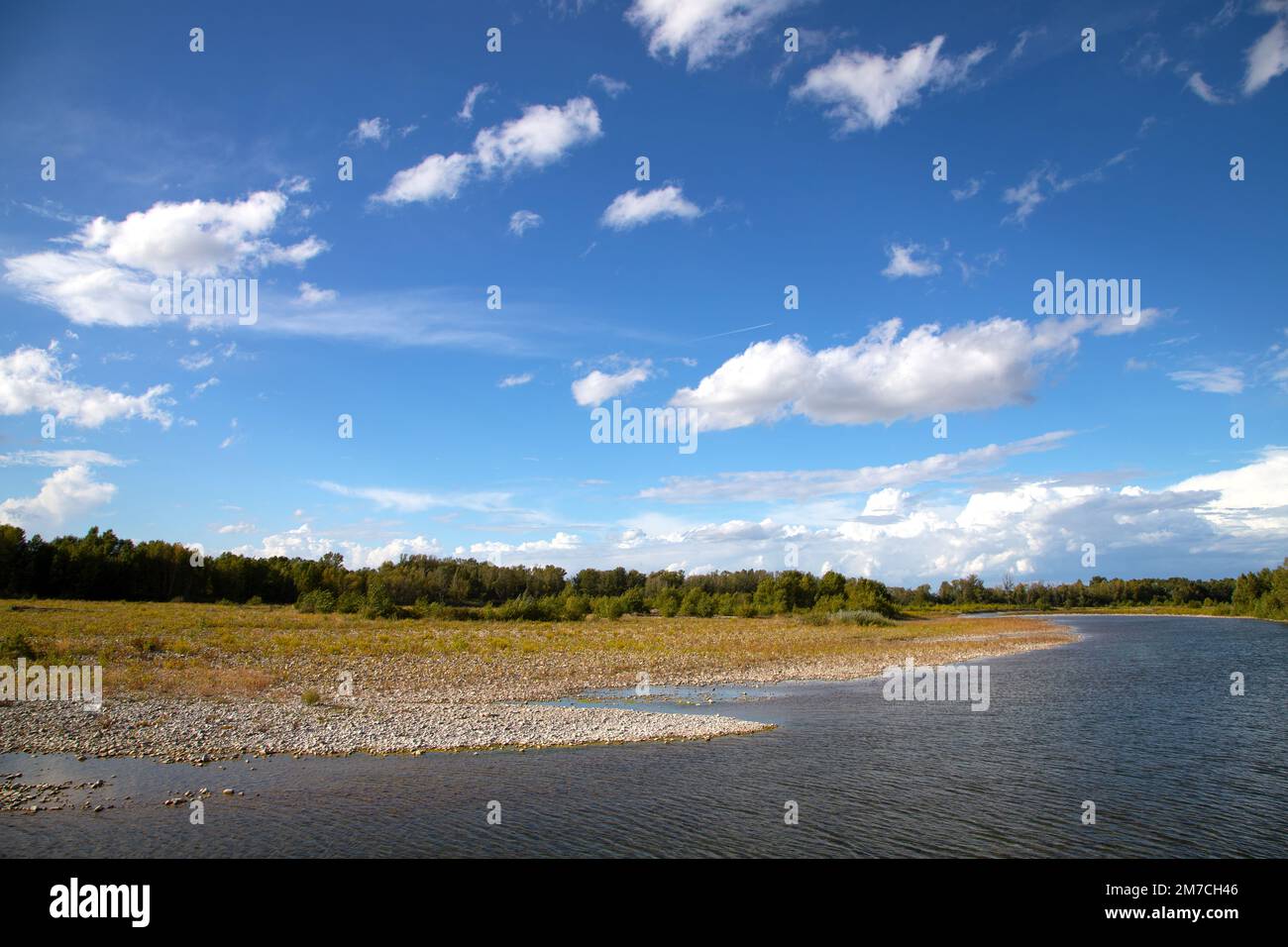 Landscape of the Taro river with autumn foliage Parma Italy Stock Photo ...