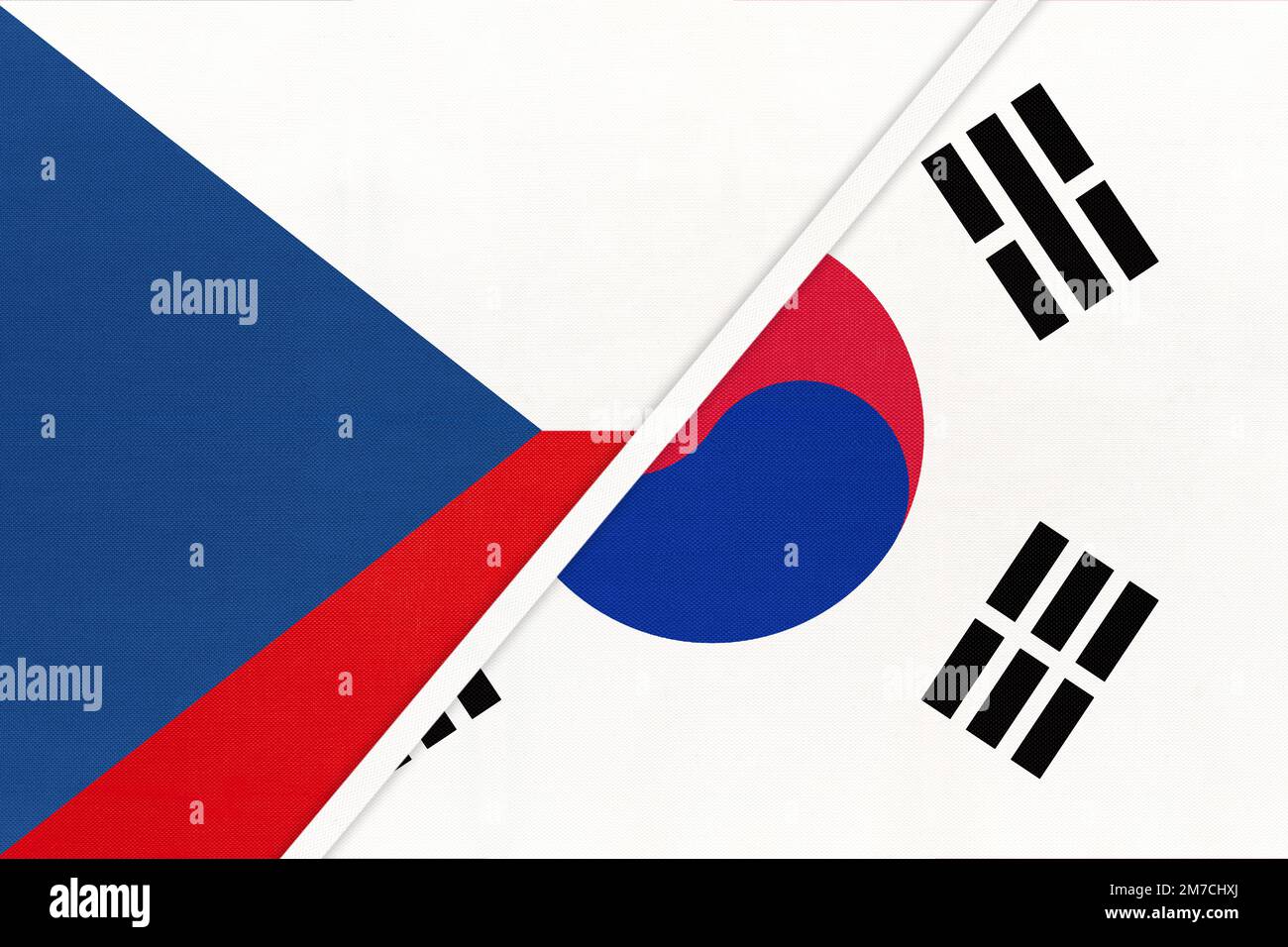 Czech Republic and South Korea or ROK, symbol of country. Czechia vs ...