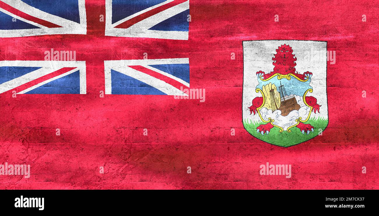 Bermuda flag - realistic waving fabric flag Stock Photo - Alamy