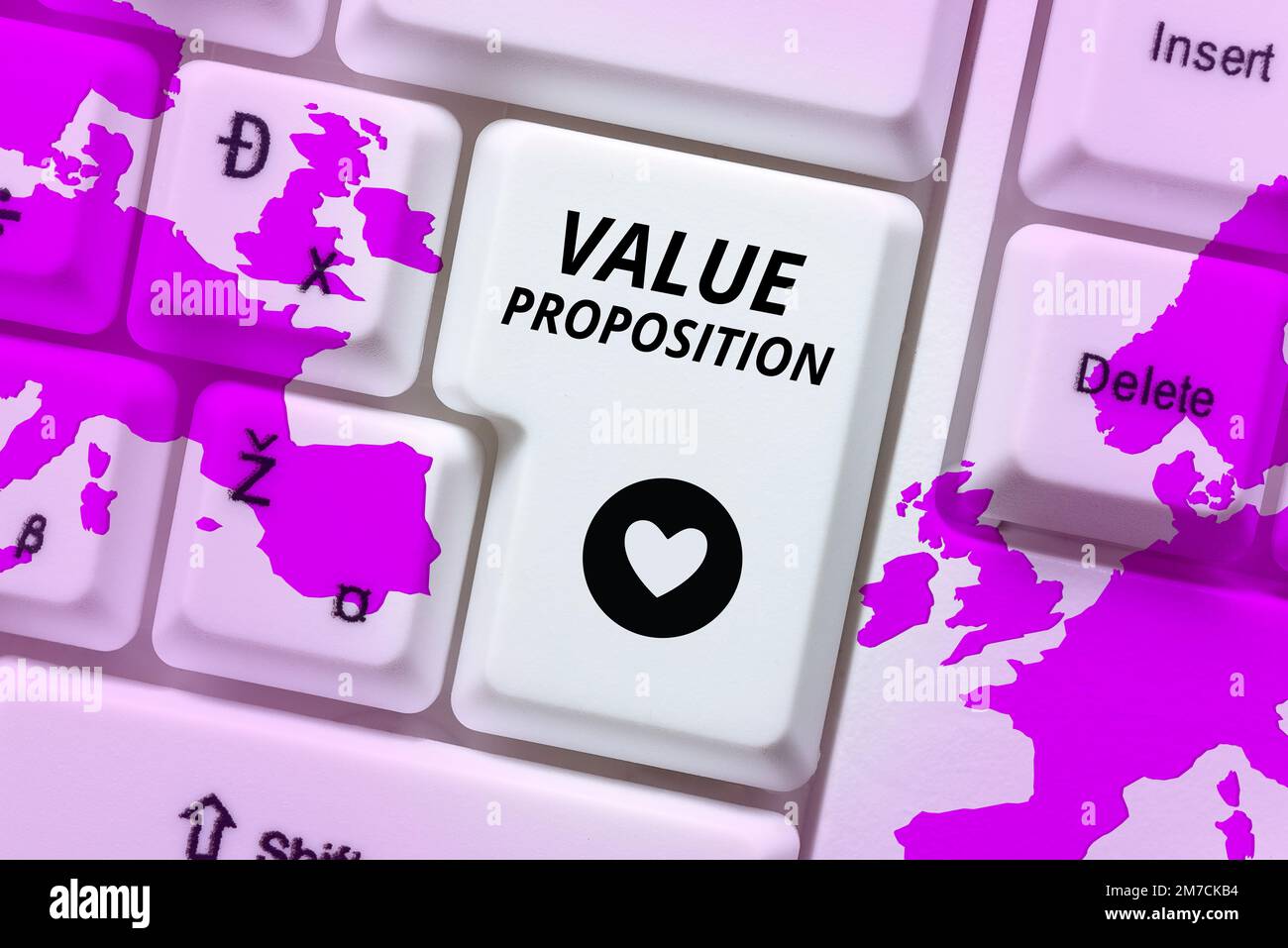 Sign displaying Value Proposition. Word Written on service make company ...