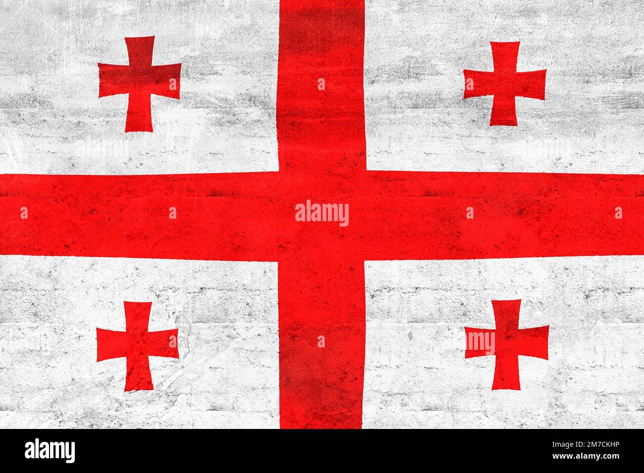 Georgia flag - realistic waving fabric flag background Stock Photo - Alamy