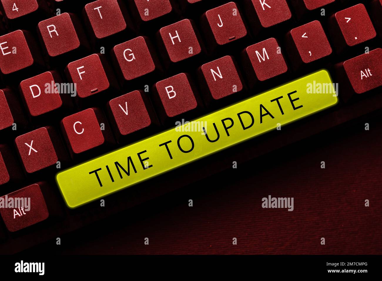 Handwriting text Time To Update. Word for The latest information about ...