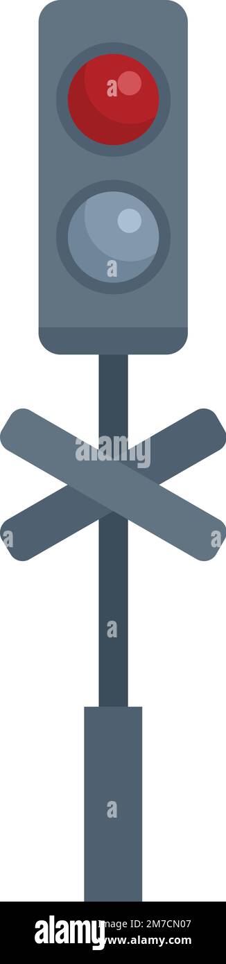 Caution control icon flat vector. Road train. Safety traffic isolated ...