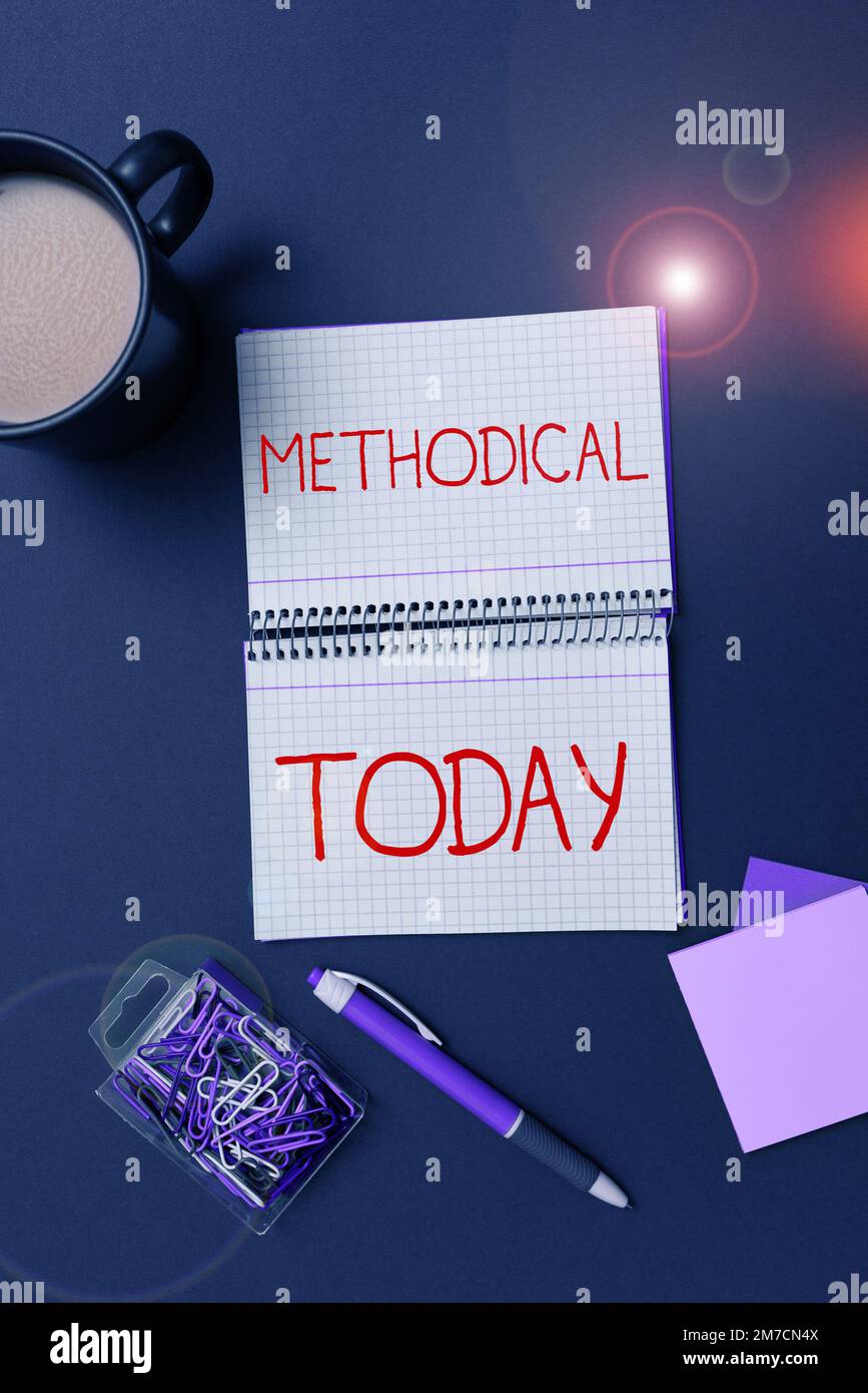 Writing displaying text Methodical. Concept meaning System of Methods ...