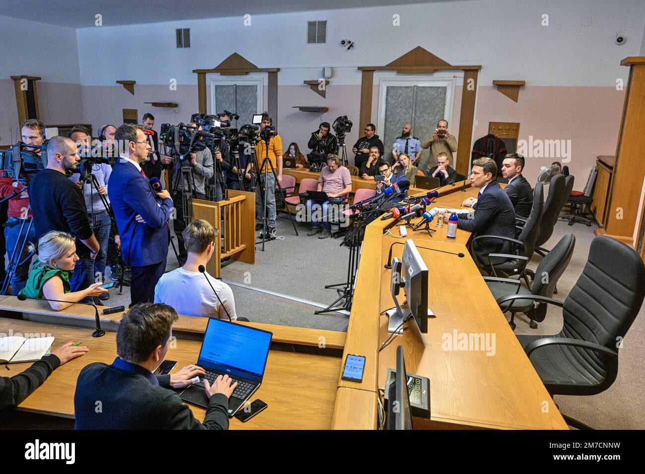 Prague, Czech Republic. 09th Jan, 2023. Judge Jan Sott, second from ...