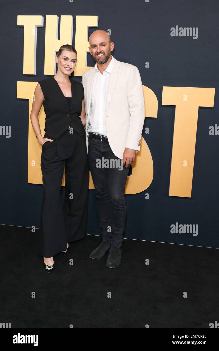 January 9, 2023: NATHAN LYON and wife EMMA LYON attends the World ...