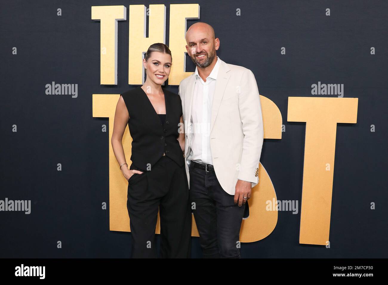 January 9, 2023: NATHAN LYON and wife EMMA LYON attends the World ...