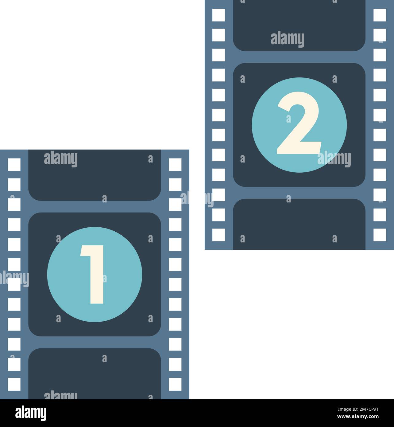 Film cut icon flat vector. Video montage. Sound clip isolated Stock ...