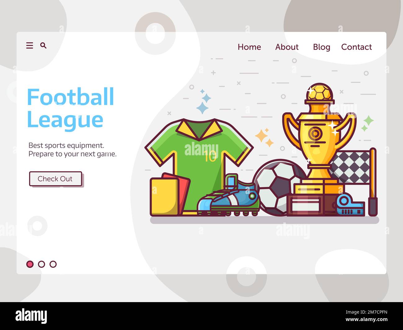 Football League Web Banner in Line Art Stock Vector Image & Art - Alamy