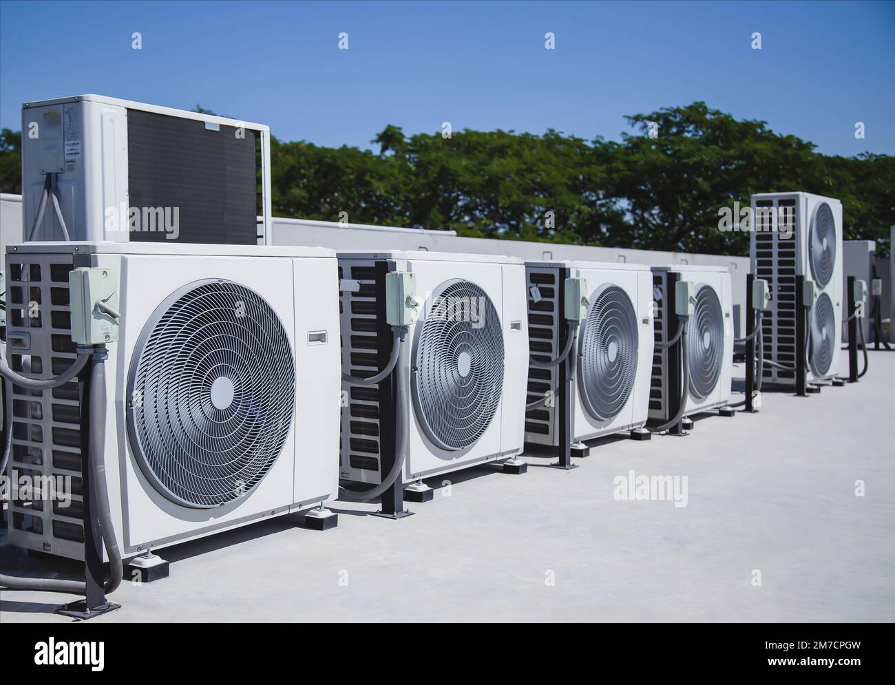 air condition outdoor unit compressor install outside the building ...