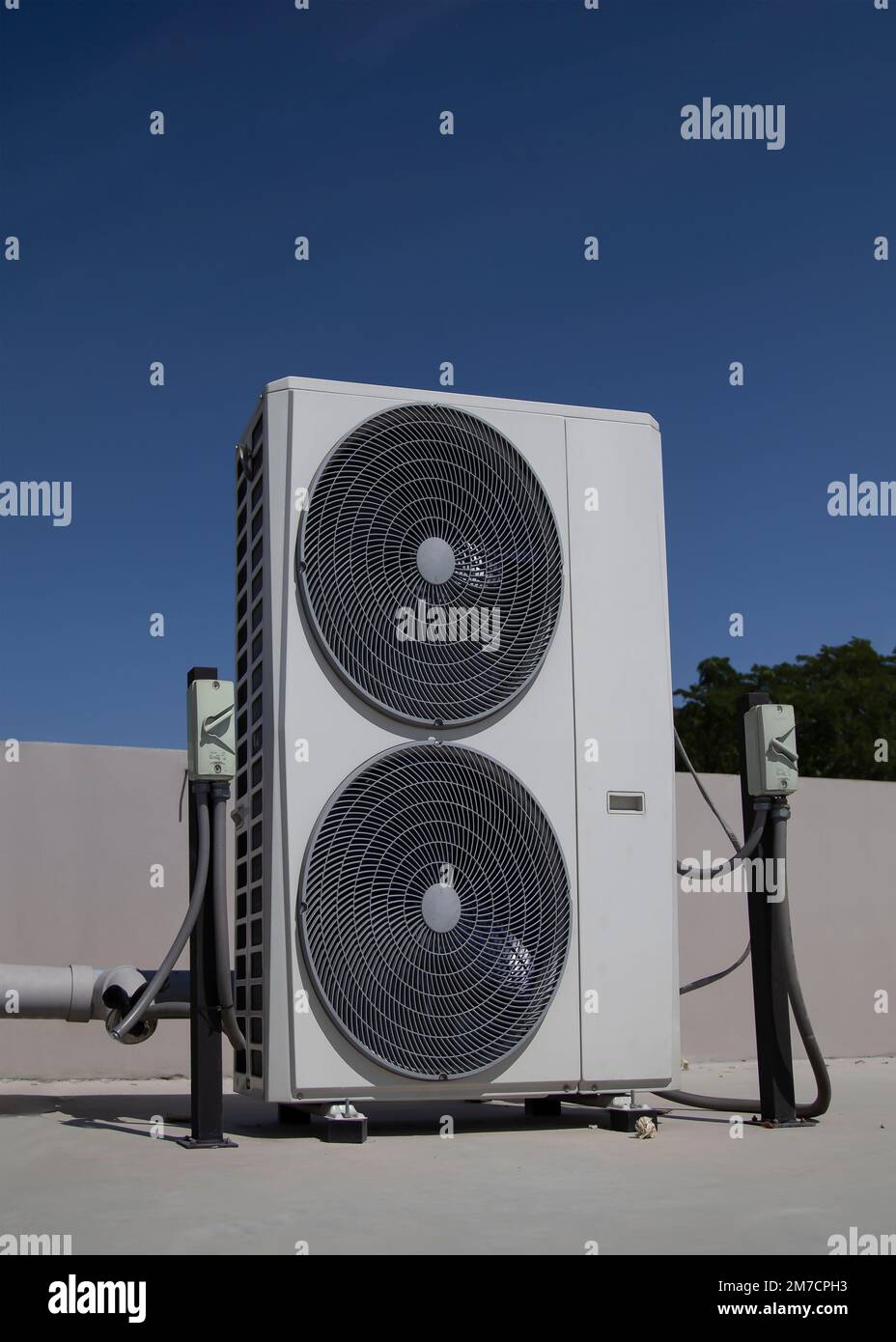 air condition outdoor unit compressor install outside the building ...