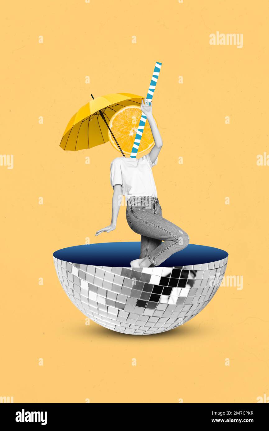 Creative photo 3d collage artwork poster postcard of funny person ...