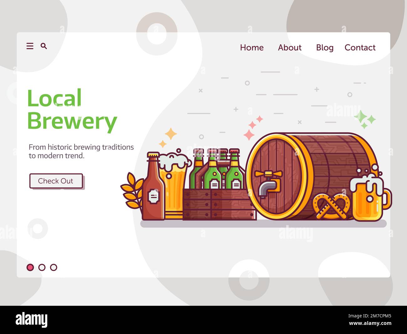 Local Brewery Web Banner in Line Art Stock Vector Image & Art - Alamy