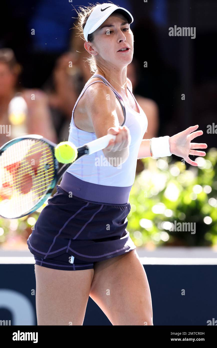 Adelaide, Australia, 9 January, 2023. Belinda Bencic of Switzerland ...
