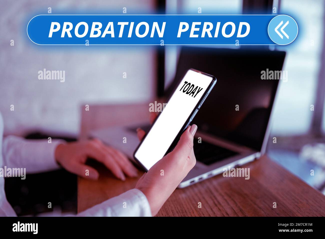 Inspiration showing sign Probation Period. Business concept focused and ...