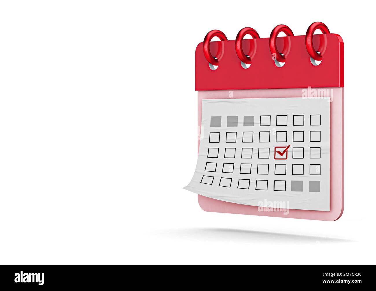 3D illustration of calendar icon with event date. icon 3d render Stock ...