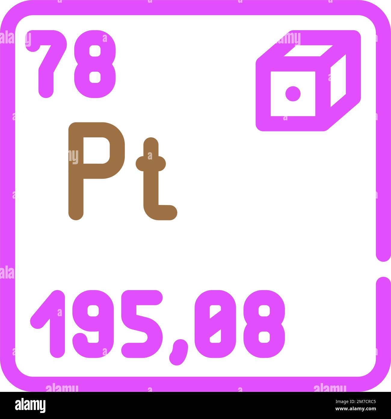 platinum chemical element color icon vector illustration Stock Vector ...