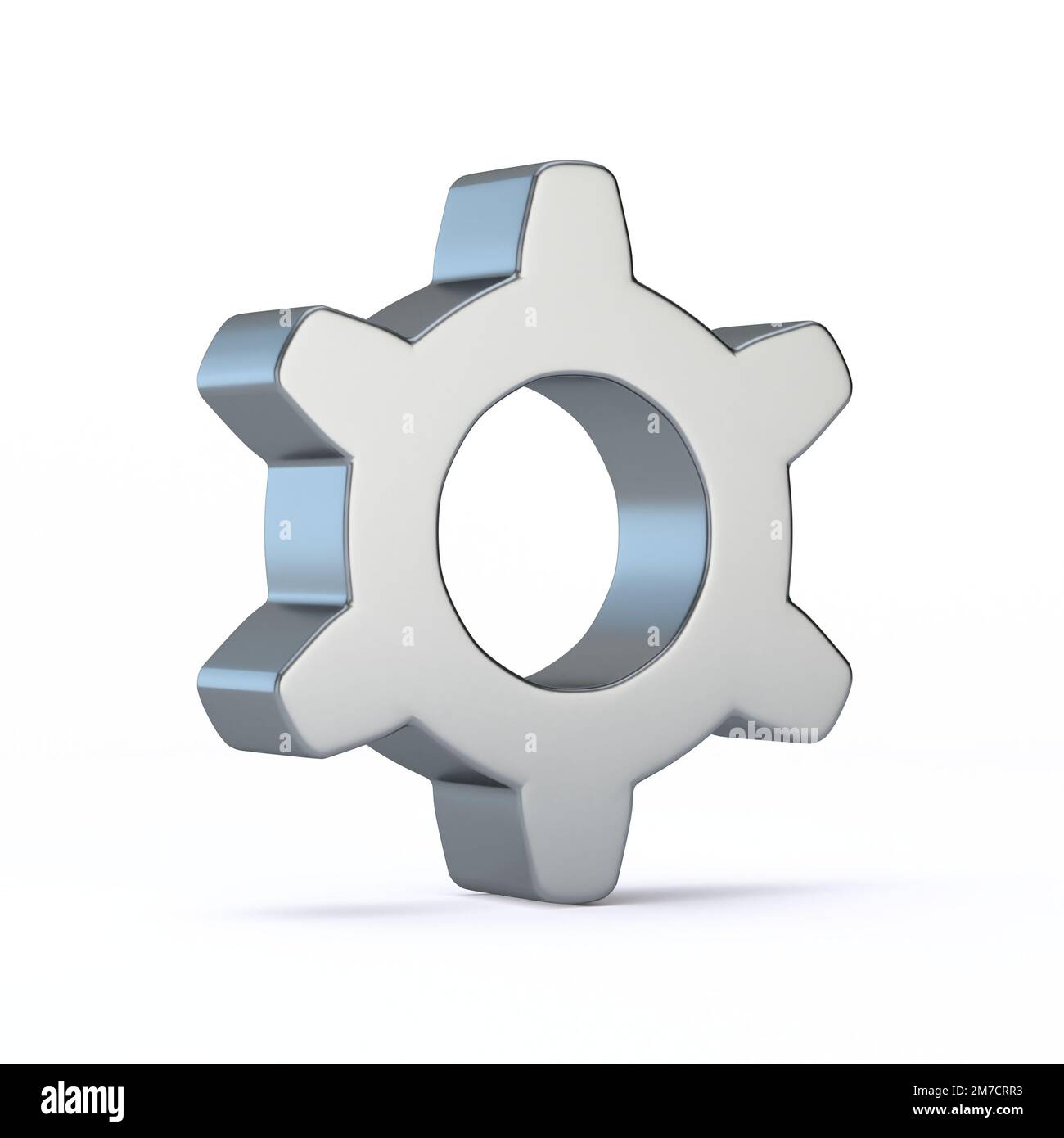 Cog wheel 3D rendering illustration isolated on white background Stock ...